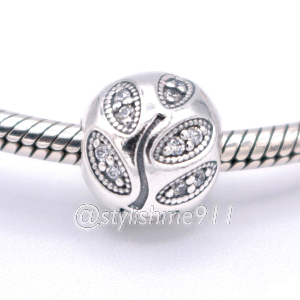 Authentic Pandora Sparkling Leaves Clip With Zirconia… - Gem